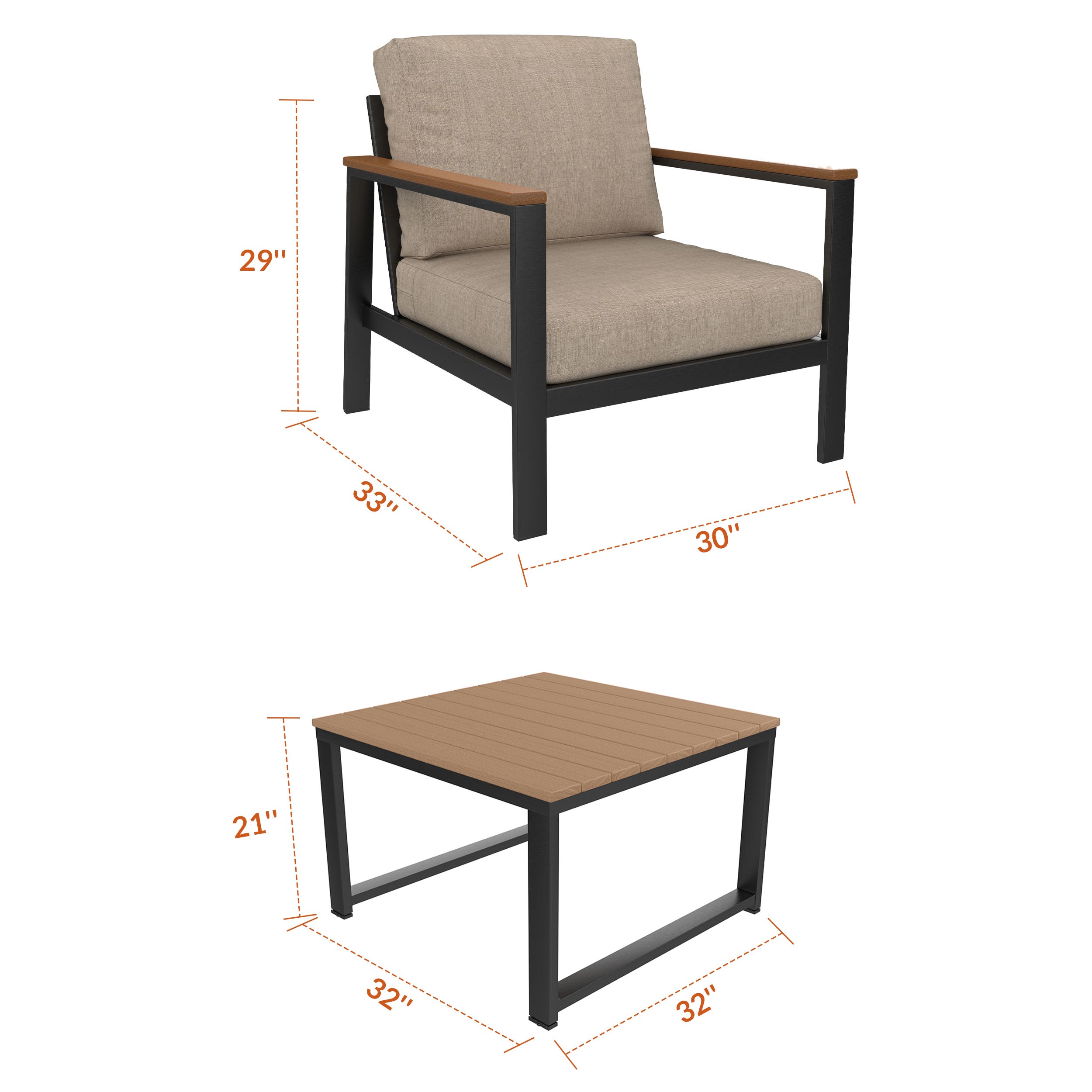 Hanover 3-Piece Balcony Patio Set | PatioHQ