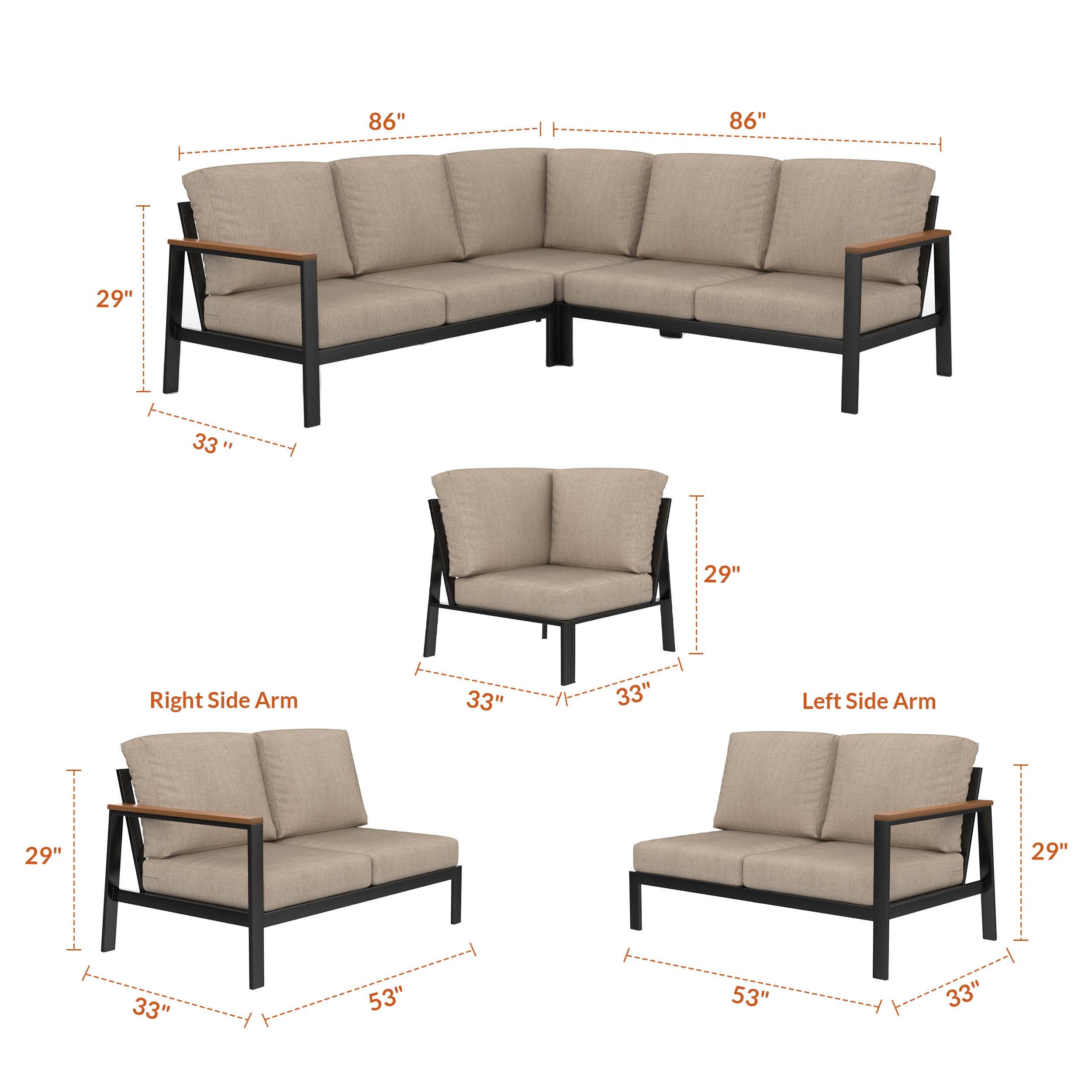 Hanover 3-Piece Patio Sectional Set | PatioHQ