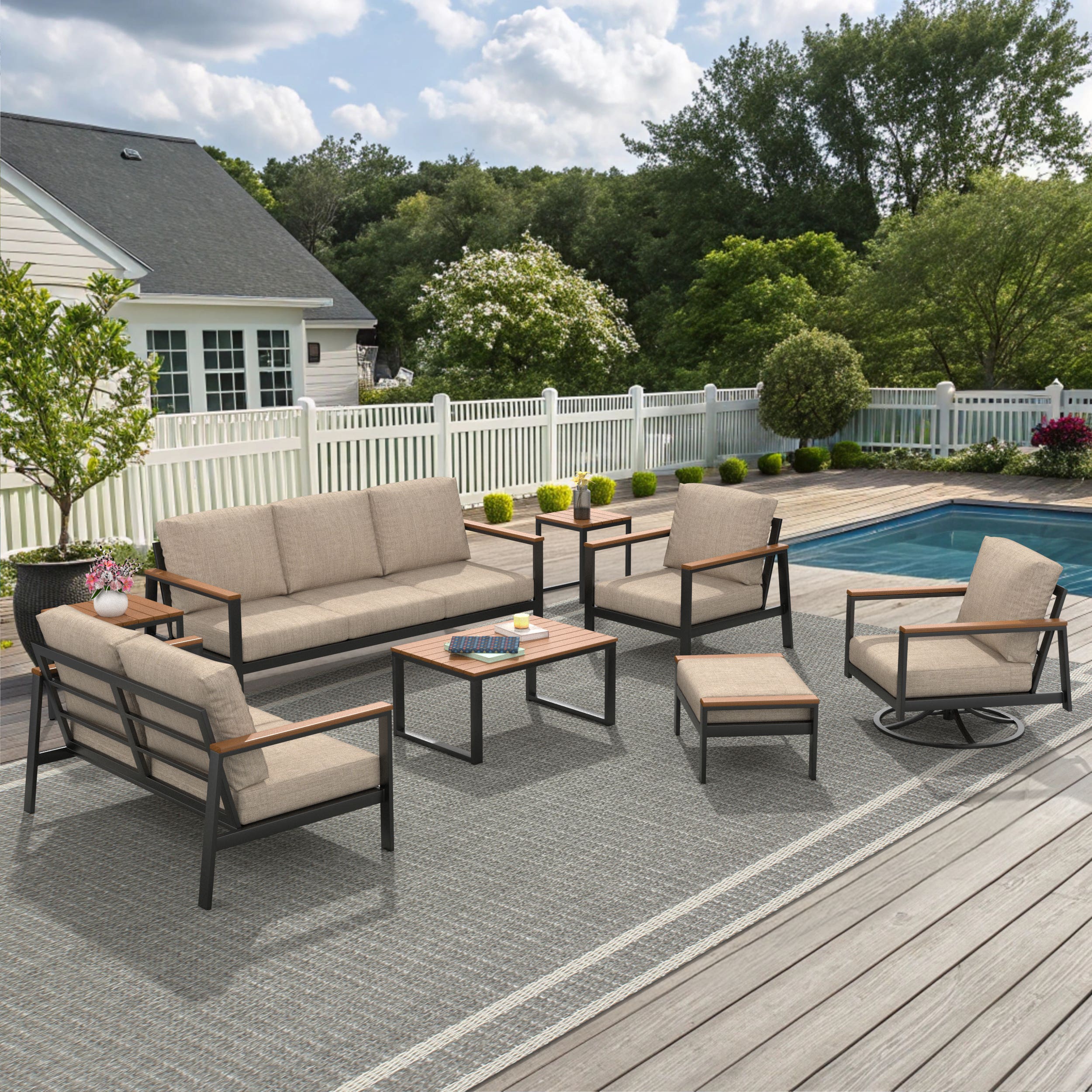 Hanover 8-Piece Ultimate Patio Set – Full Outdoor Comfort | PatioHQ