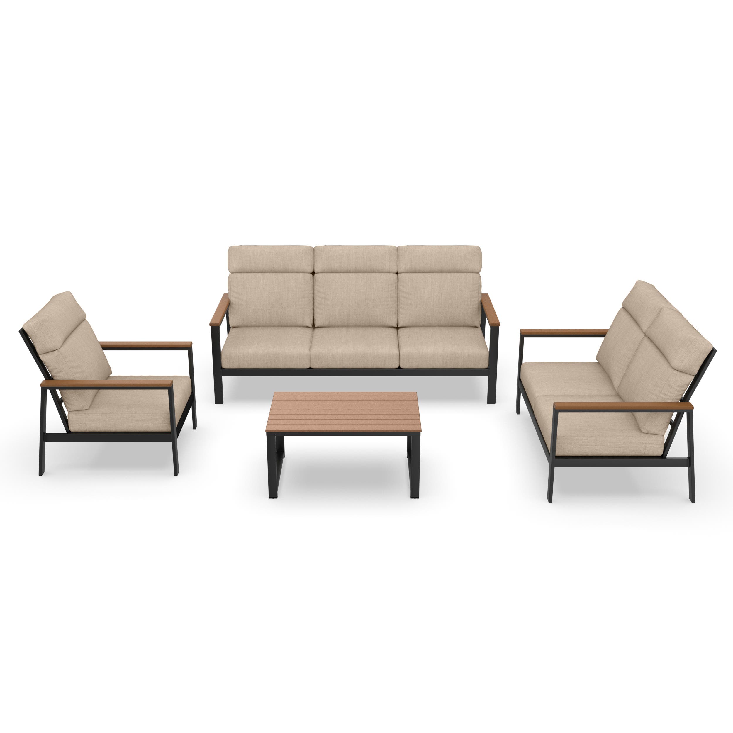Windsor 4-Piece Lounge Patio Set – Modular Outdoor Comfort | PatioHQ