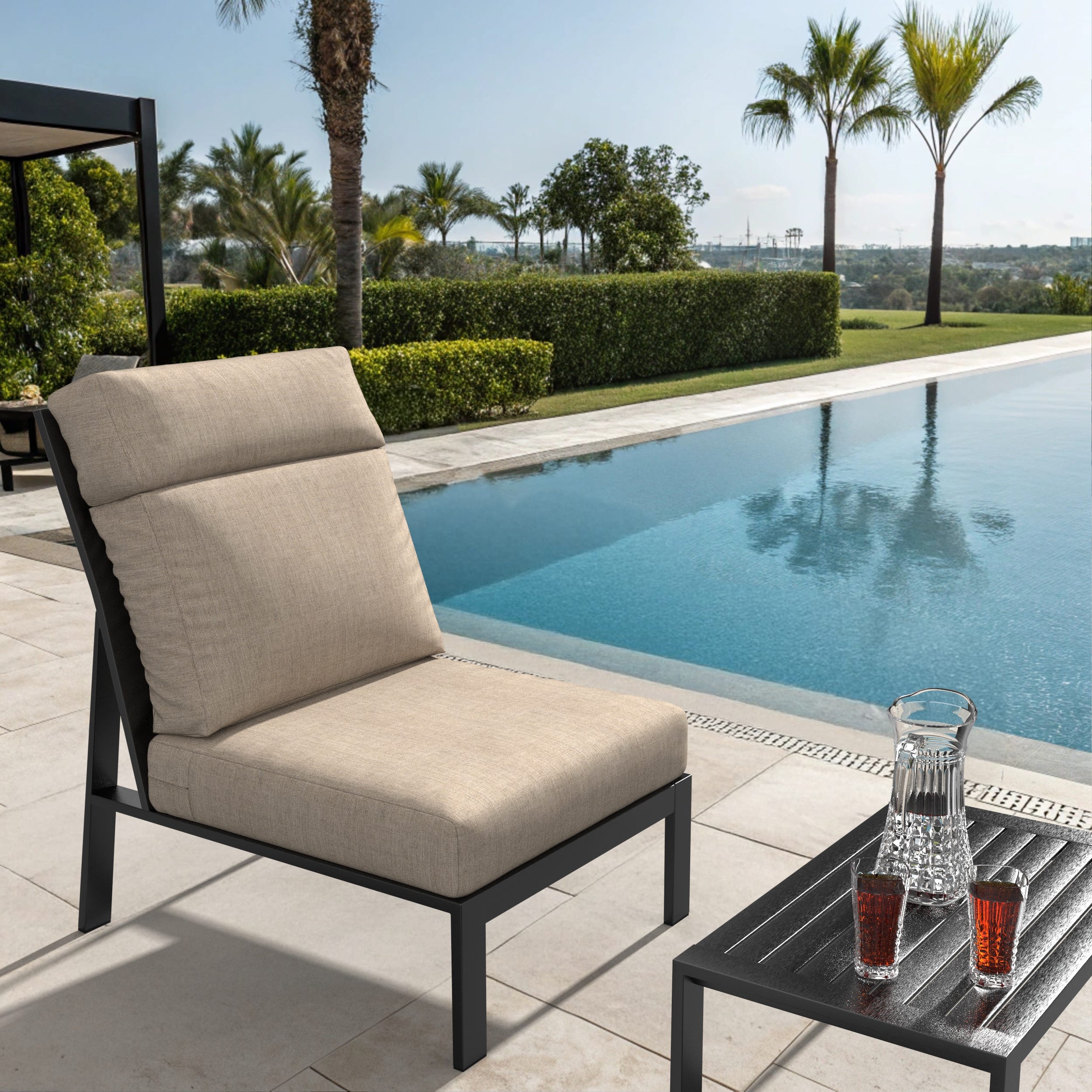 Windsor Patio Sectional Middle Chair | Modular Outdoor Seating | PatioHQ