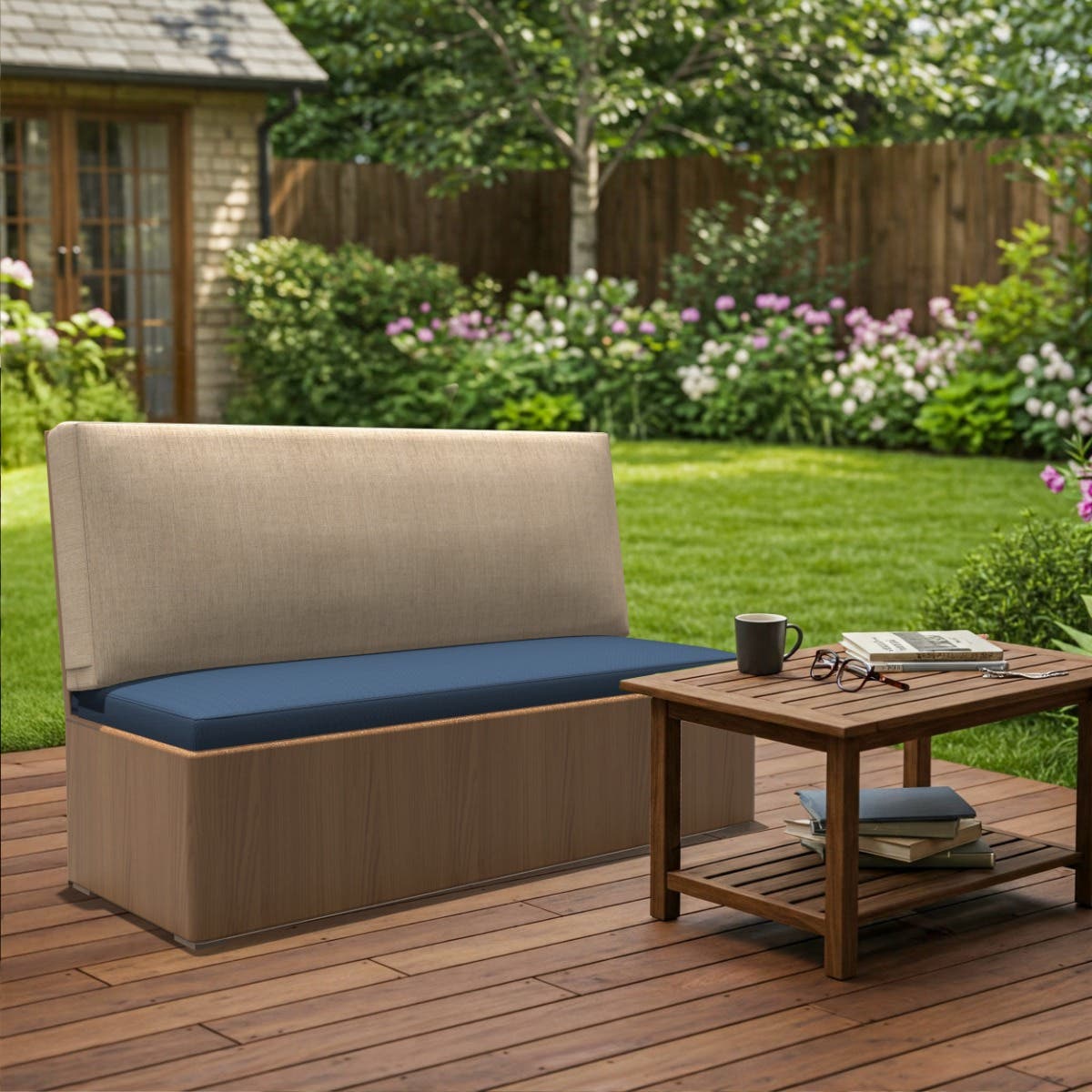 Custom Outdoor Bench Back Cushion | Sunbrella® fabric Comfort ...