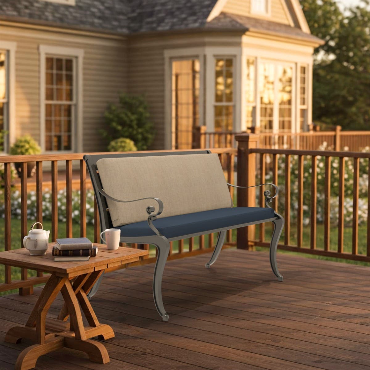 Custom Outdoor Bench Back Cushion | Sunbrella® fabric Comfort ...