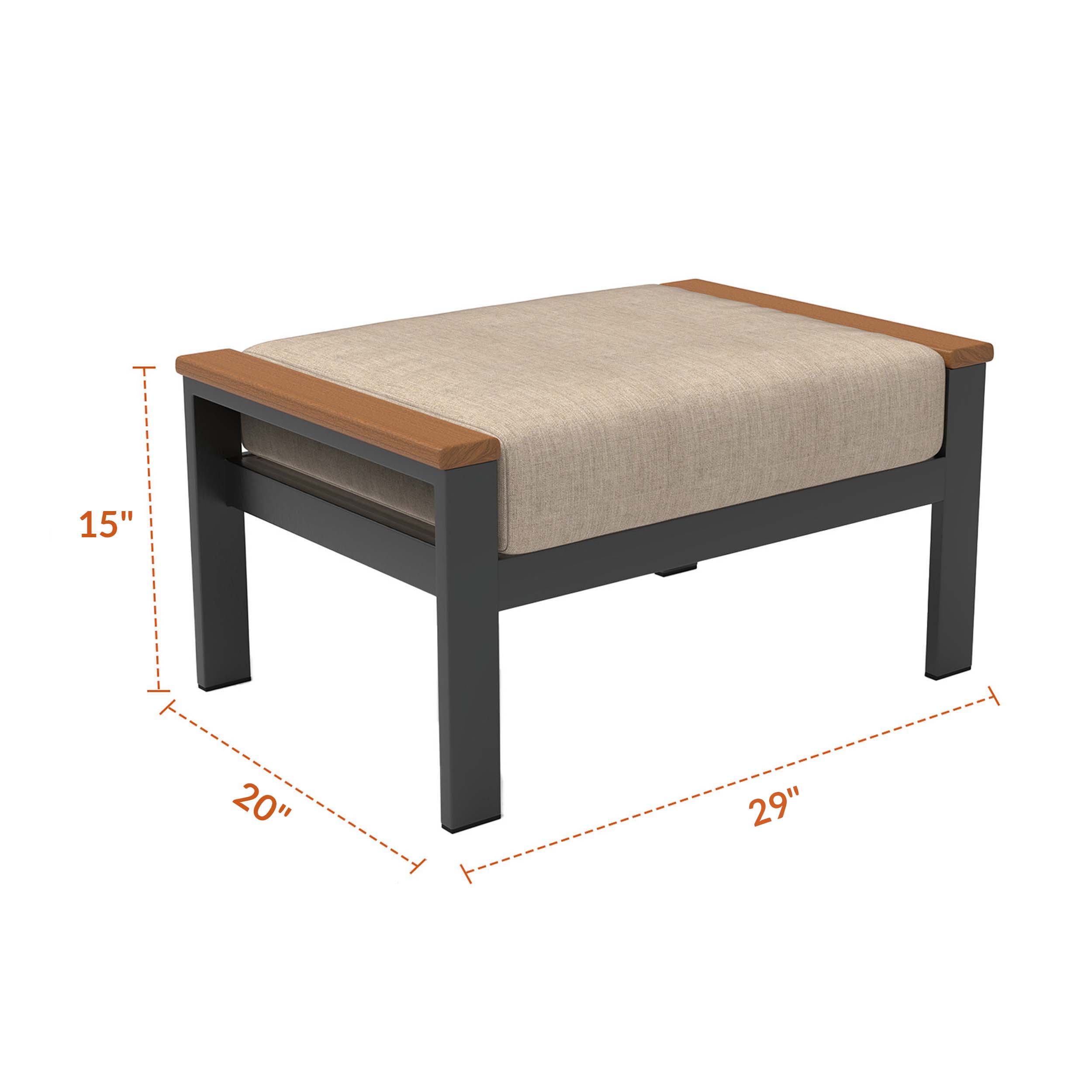 Hanover Patio Rectangular Ottoman | Durable, Stylish & Comfy | PatioHQ