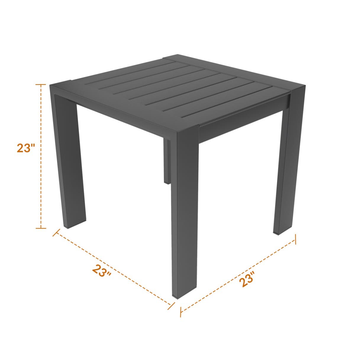 St Croix Patio End Table – Sleek Powder-Coated Aluminum Design | PatioHQ