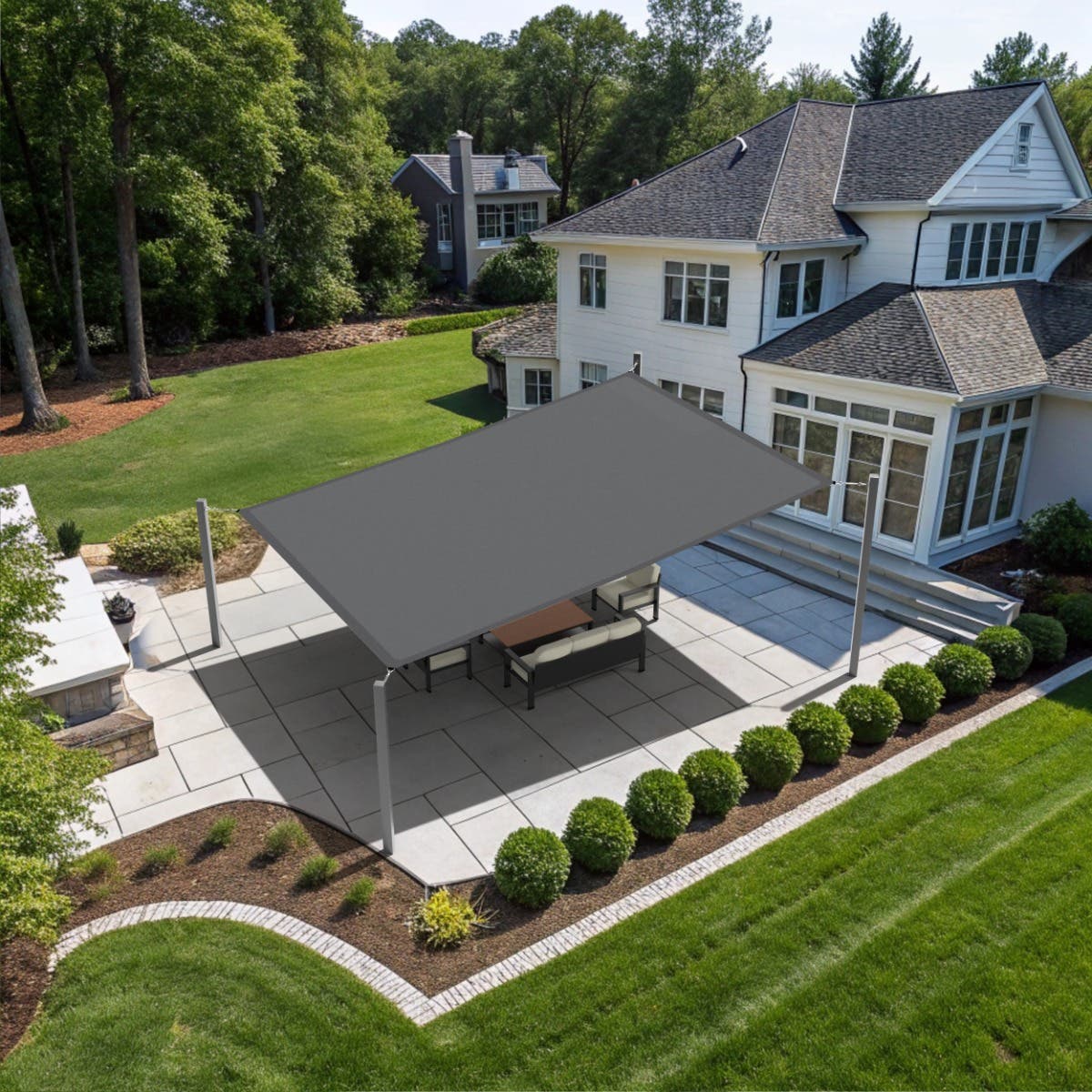 4-Sided Sun Shade Sail for Outdoor Protection – Stylish & UV Resistant ...