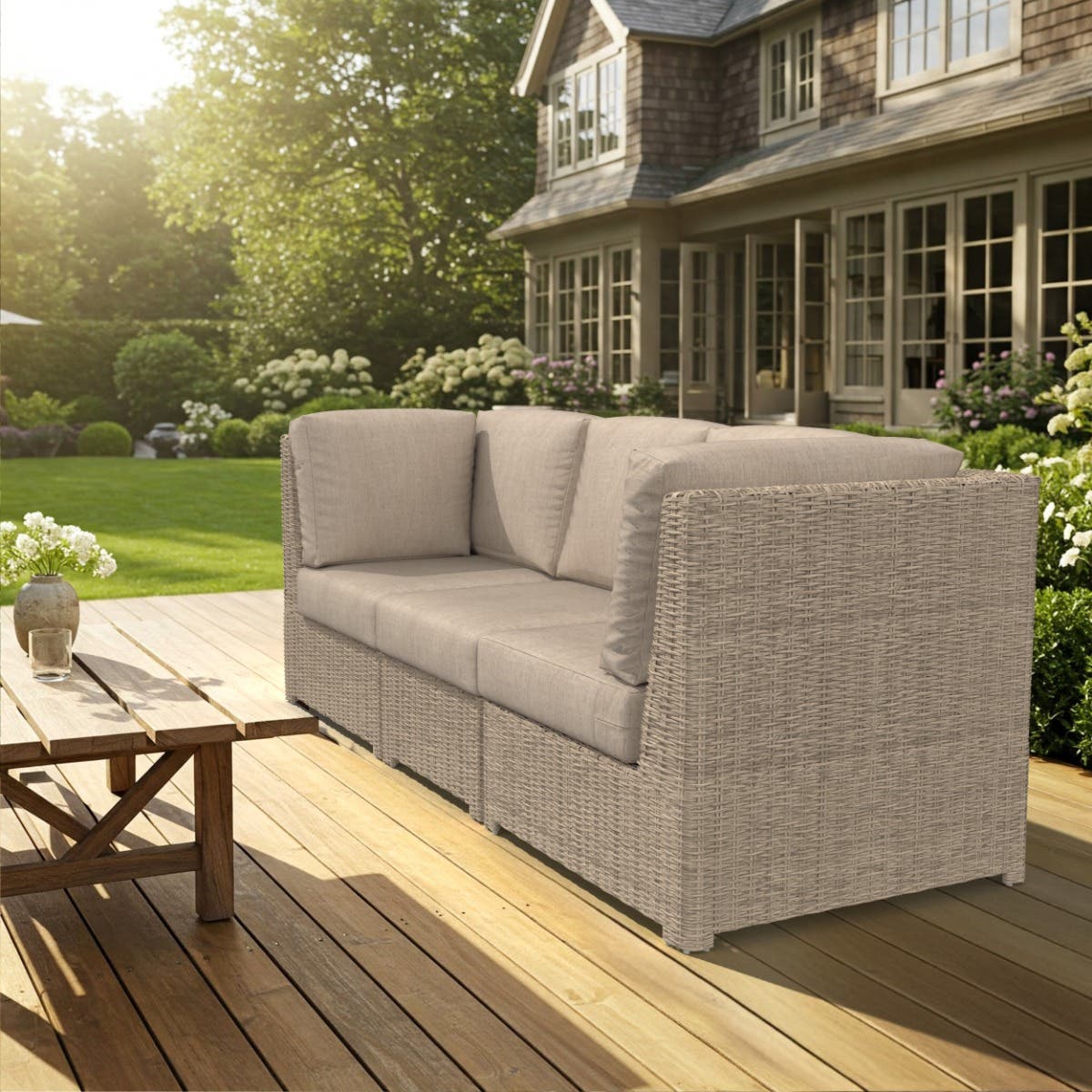 Terraza Patio Sectional 90° Corner Chair – Modular Comfort for Outdoor ...